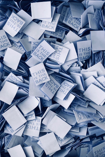 "This Is The Back" Woven Label – Megan Nielsen