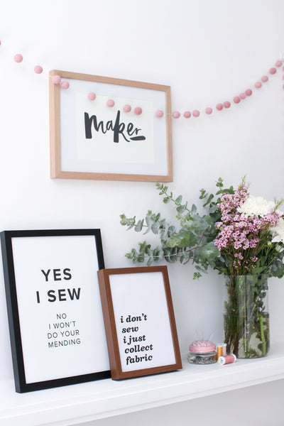 Maker Typography Print – Megan Nielsen